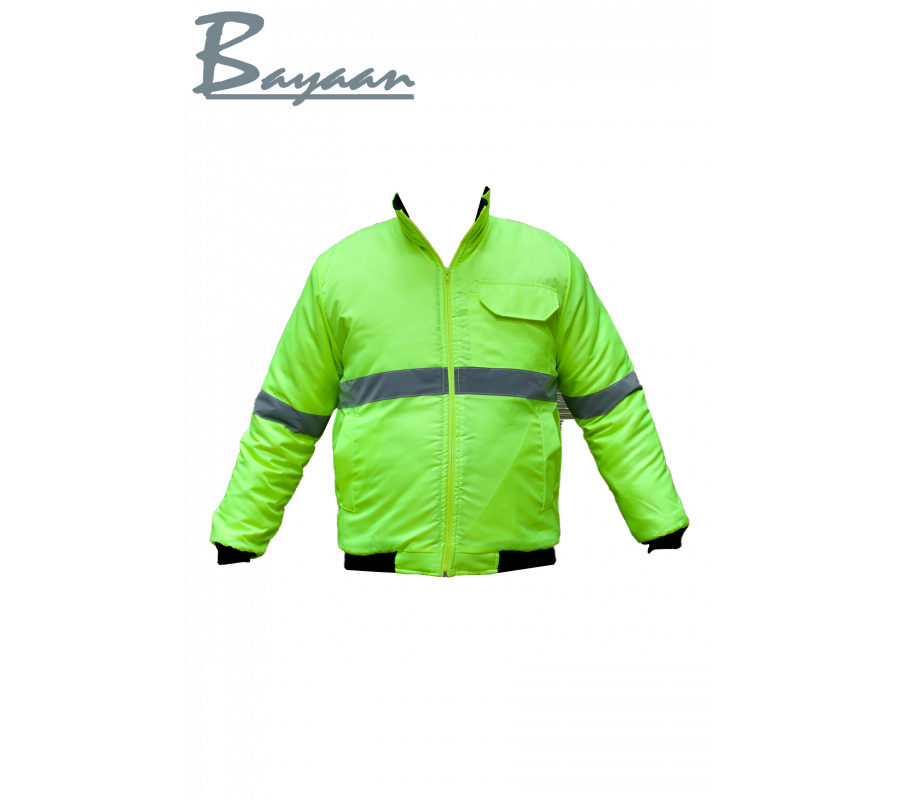 Bayaan Bunny Jacket Lime | High-Visibility Safety Work Jacket