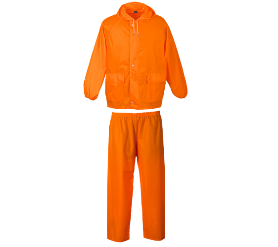 Bayaan Orange Rubberised RainSuits