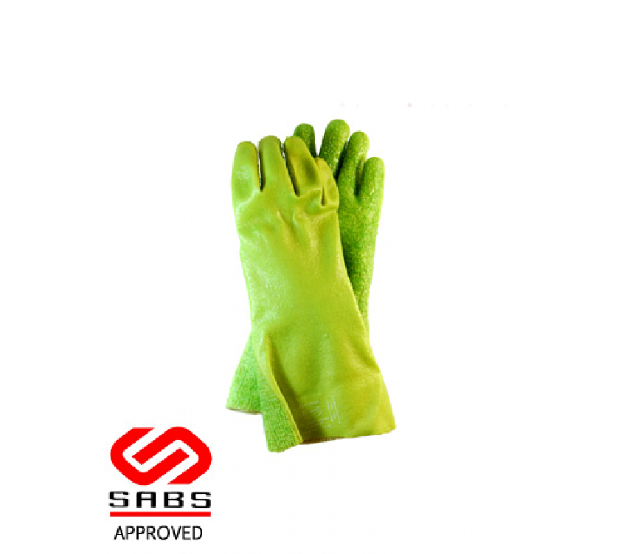 PVC Green Centurion Elbow Length Extra Heavy Duty PE11T SABS